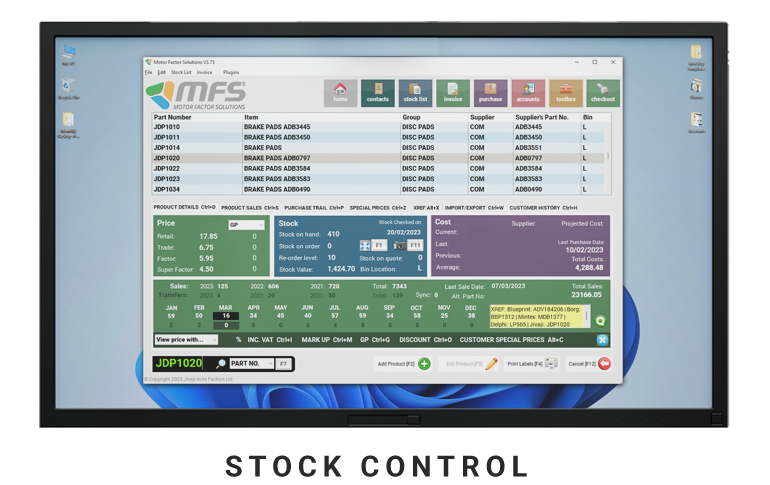 Motor Factor Solutions - MFS2 Software for motor factors and retailers